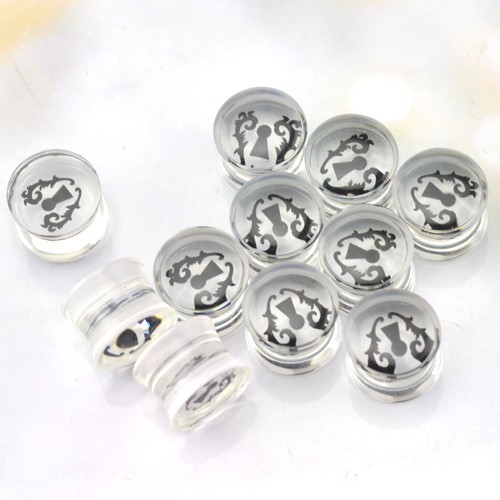 Clear Acrylic Ear Plugs Saddle Fit Gauge.gay Piercing Jewelry,ear ...