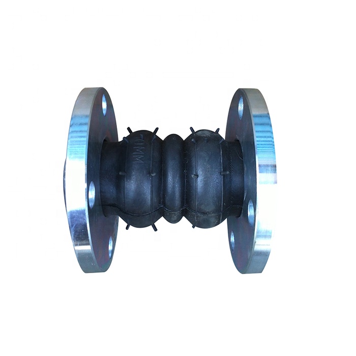 Pn16 Double Sphere Metallic Flanged Flexible Rubber Bellow Expansion ...