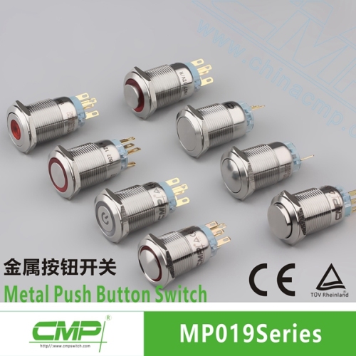 Cmp Stainless Steel Illuminated Pushbutton Switch Ip67 Led Button 19mm, High Quality Cmp ...