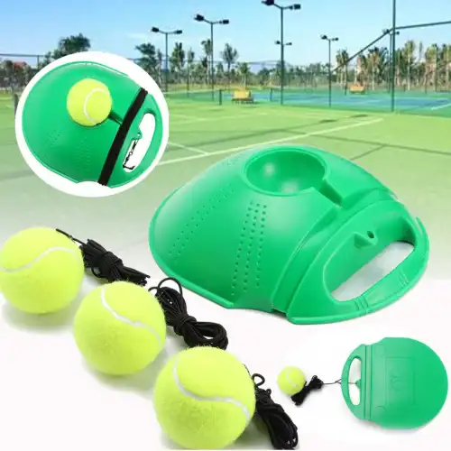 Single Tennis Trainer Self-study Tennis Training Tool Rebound Balls ...
