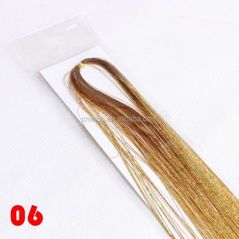 50pieces/batch 22" Folded Synthetic Hair Silver Purple Rainbow Pink ...