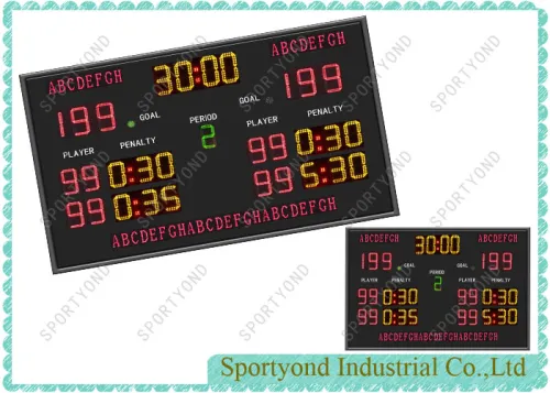 Hockey Scoreboard With Electronic Digital Wireless Hockey Scoreboards ...