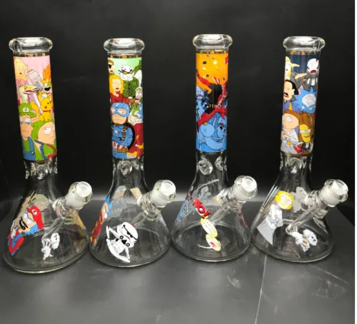 Glass Beaker Bongs With Baroque Cartoon Head Portrait, High Quality ...