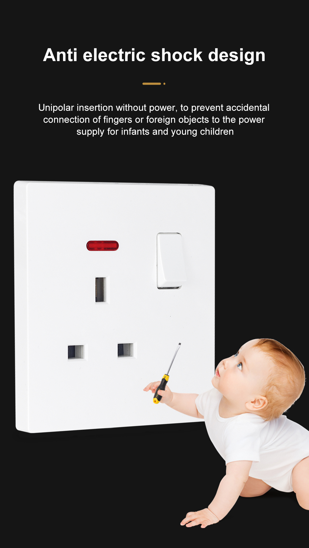 Universal Frameless Usb And Type-c Wall Socket With Switch, High ...