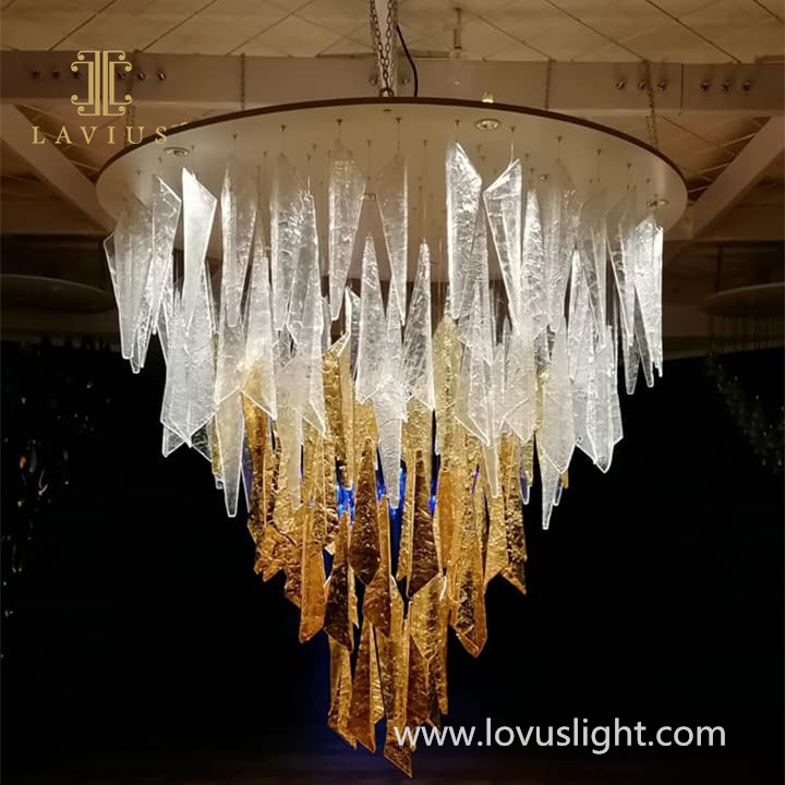 Lavius moden Custom Diamond Shape Chandelier 연회 웨딩 홀 투명 크리스탈 럭셔리 Led 램프 ...