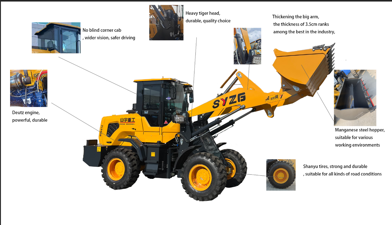 Syzg Machinery 2 Ton Diesel Wheel Loader With Wooden Grab - Price ...