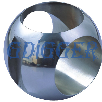 T Type Three-way Sphere For Valve, High Quality T Type Three-way Sphere ...