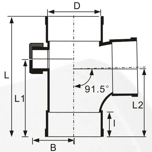 Din Drainage Upvc Tee Back Door Grey Color, High Quality Din Drainage ...