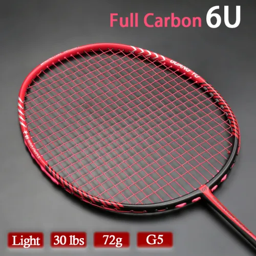 T700 Carbon Fiber Ultralight 6u 72g Strung Badminton Racket Max Tension ...