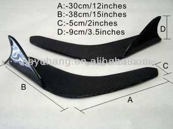 Universal Carbon Fiber Front Lip Splitter Type A Small (2 Pcs), High ...