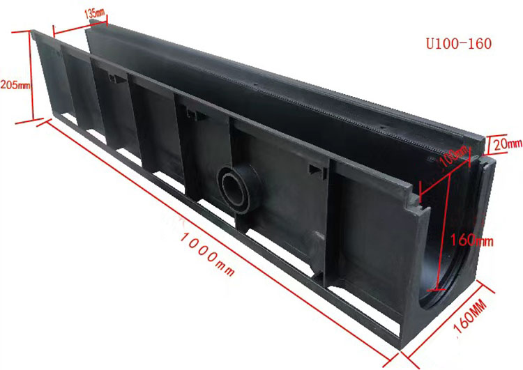 U-shaped Groove Outdoor Precast Plastic Drainage Ditch, High Quality U ...