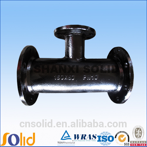Ductile Iron Pipe Fittings-all Flanged Tee, High Quality Ductile Iron ...
