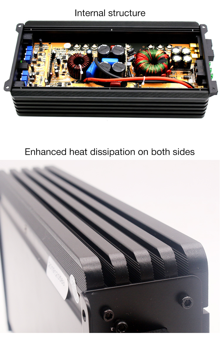 High Power Stereo Amplifier Class D 1 Channel Digital Car Amplifier ...