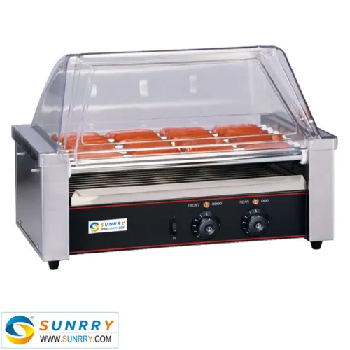 Electric Hot Dog Roller Machine With 5 Rollers And Cover Automatic Hot ...