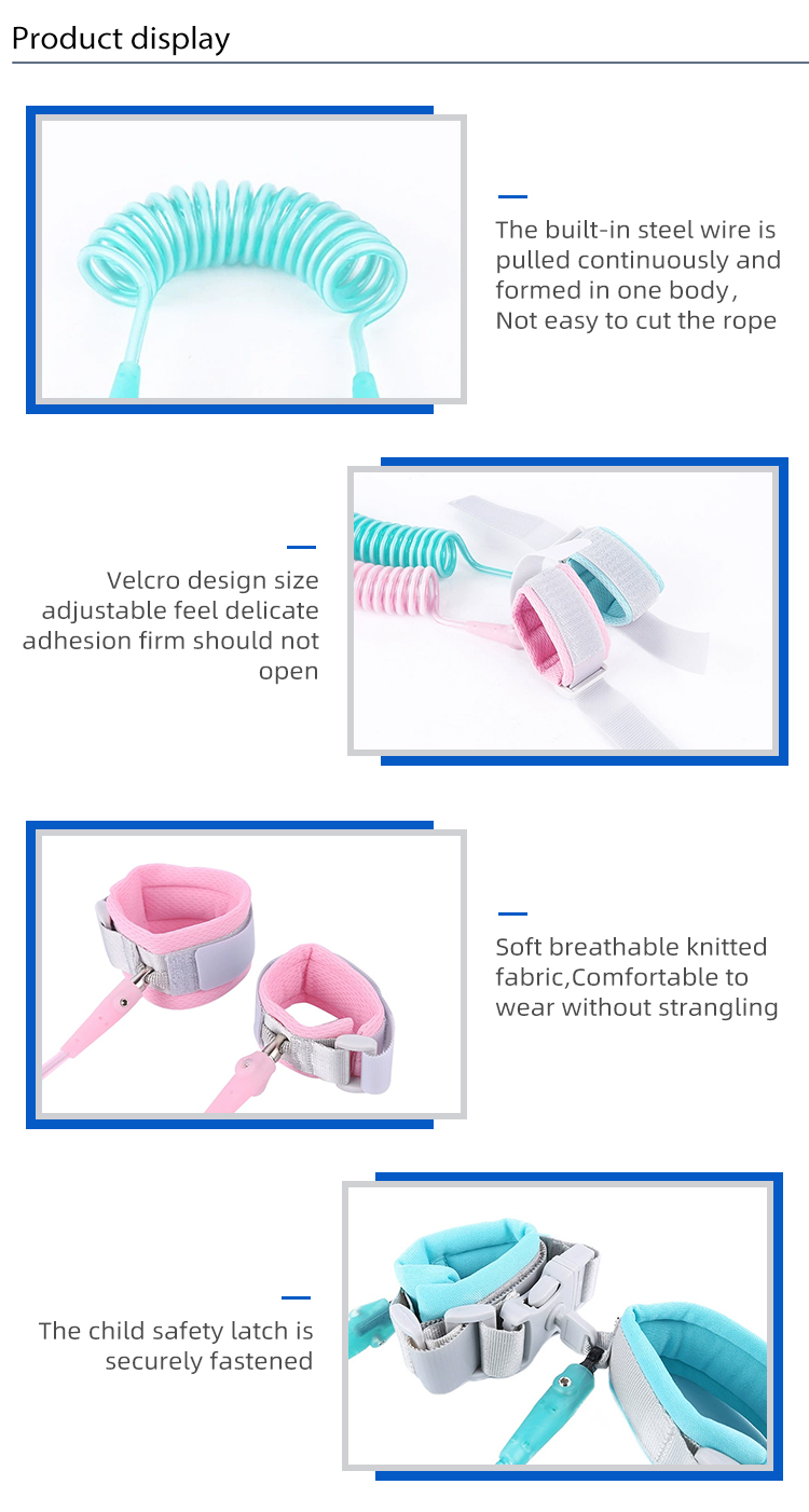 Pink Transparent Key Lock Child Safety Bracelets With Reflective Strips ...