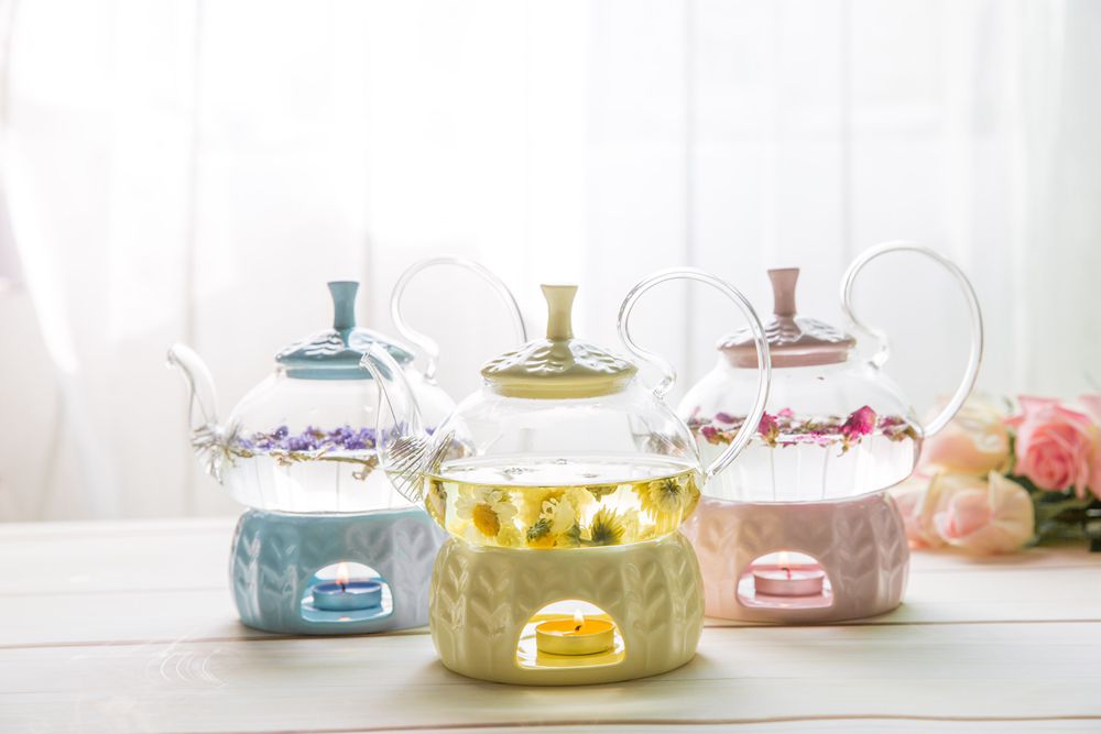 Pyrex Glass Tea Pot Heatable Porcelain Tea Set, High Quality Pyrex ...