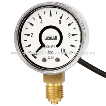 Bourdon Tube Pressure Gauge With Electrical Output Signal Stainless Steel Case, High Quality ...