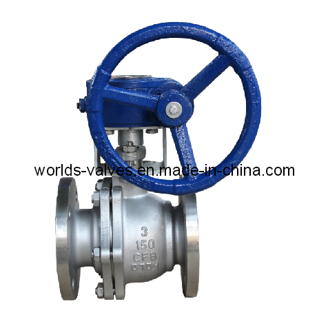 Cf8 Body Worm Gear Ball Valve (q41f-10/16/25), High Quality Cf8 Body Worm Gear Ball Valve (q41f ...