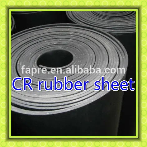 Black Color Cr Rubber Sheet Neoprene Sheet For Industrial Uses, High ...