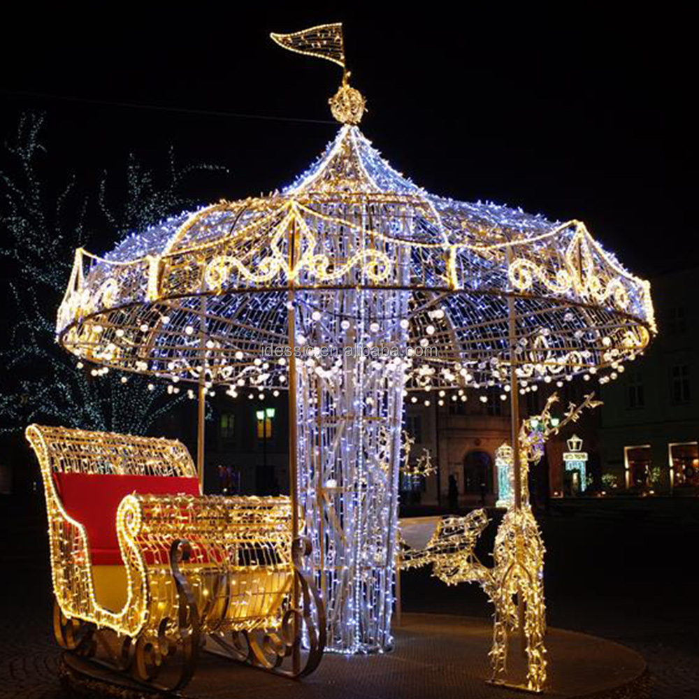 Illuminated Led Carousel Displays For Commercial Christmas Parks, High ...