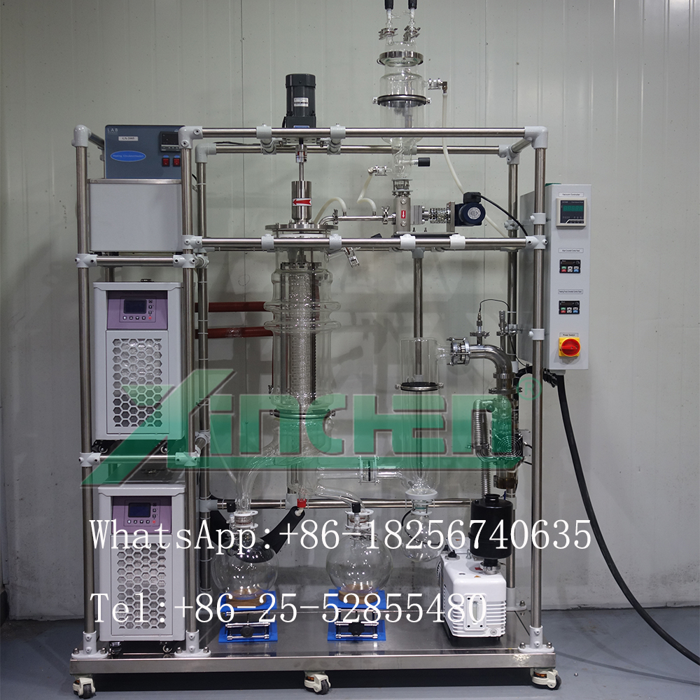 2-6l/h Laboratory Glass Ethanol Molecular Distillation Equipment, High ...