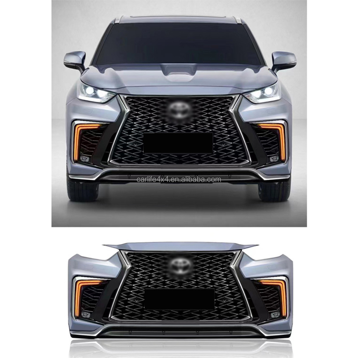 2021-2022 New Design Body Kit: Toyota Highlander To Lexus Lx600 Front ...