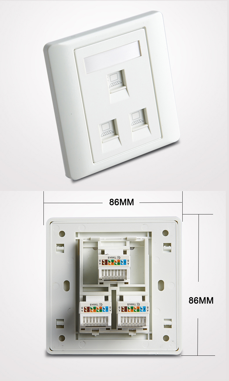 86type 1 2 4 Port Plat Plate Rj45 Outlet แบบไม่มีแผ่นปิดกั้น คุณภาพสูง ...