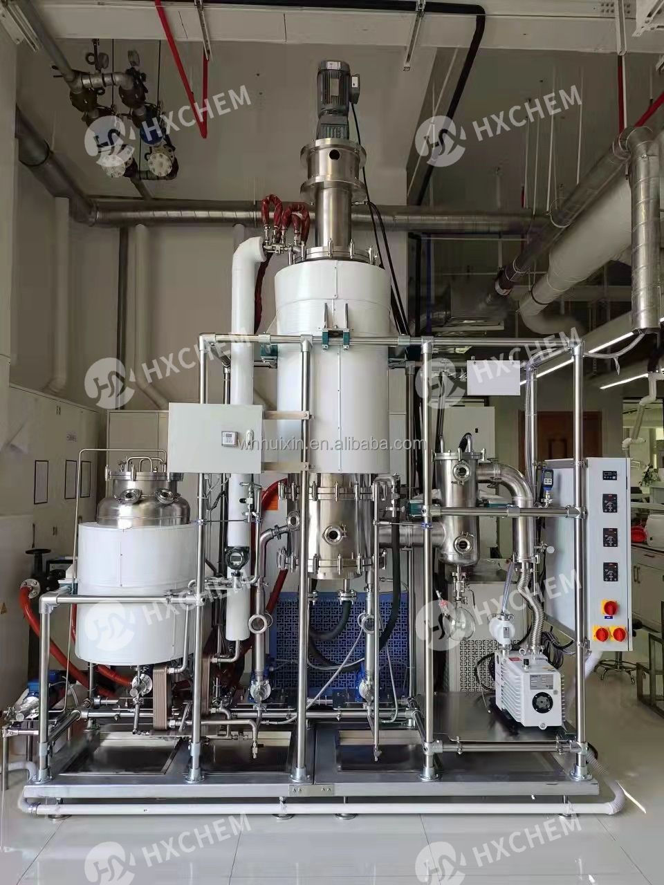 1m2 Continuous Batch Stainless Steel Wiped Film Short Path Molecular ...