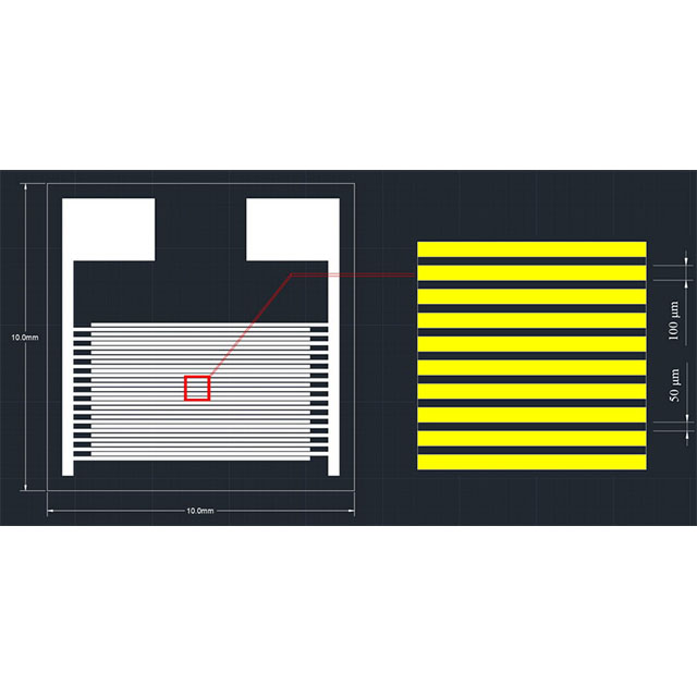 50 Micron Polyimide Pi Substrate Flexible Interdigital Electrode Search ...