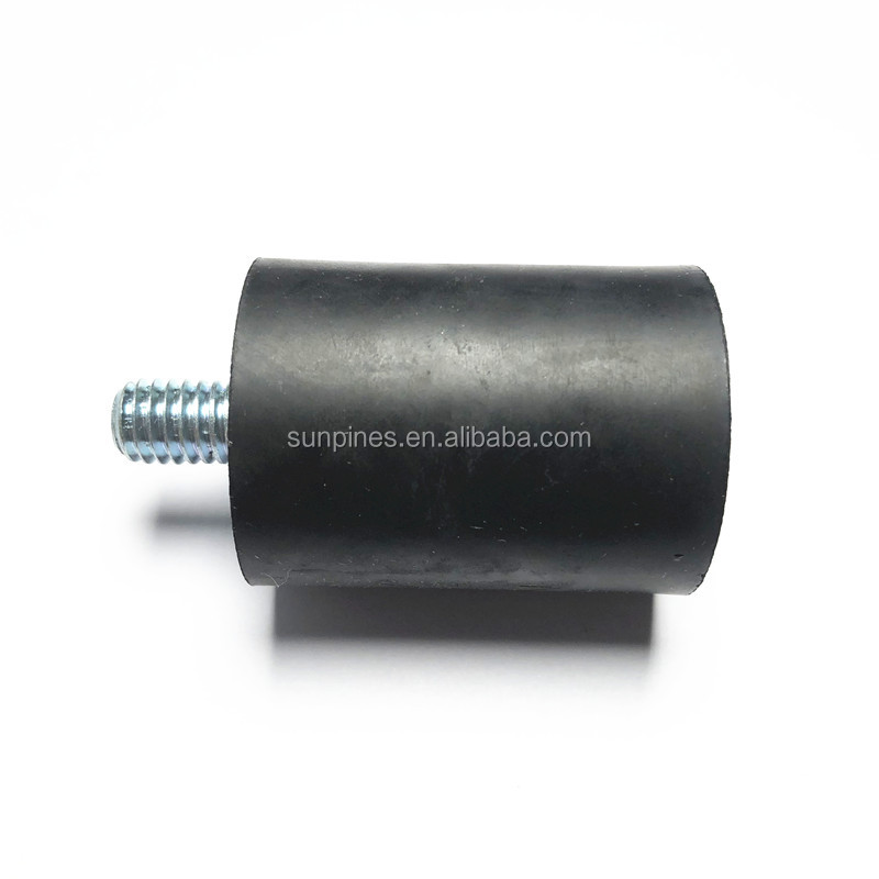 Cylindrical Stud Bolt Rubber Feet Mounting Blocks M4-m16 Screw Nut For ...