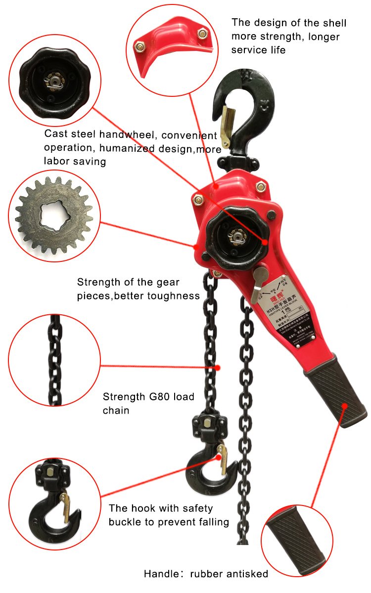 Manual Lever Chain Hoist Lift Block 0.75t To 9t For Building And ...