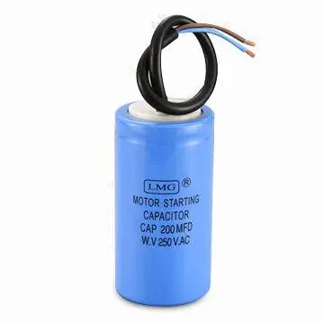 Motor Start Capacitor With Aluminum Body, Cable Wire And 110 To 330v Ac ...