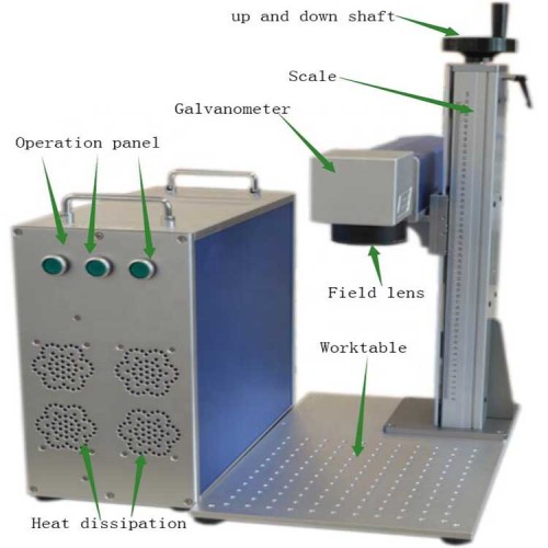 50w Auto Focus Portable Fibre Laser Metal Tags Marking Machine, High ...
