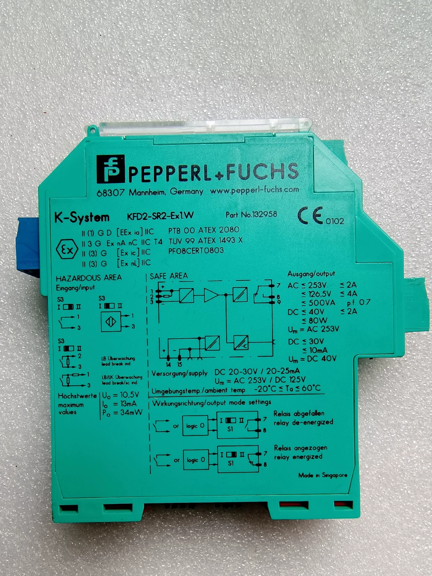 Kfd2-sr2-ex1.w Switch Amplifier - High Quality Electrical Equipment ...