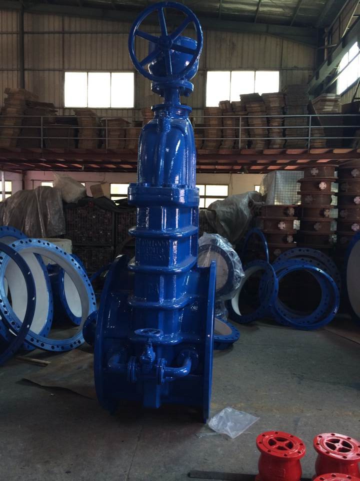 40 Inch Resilient Seated Gate Valve With Gearbox Operation - Din F4 ...