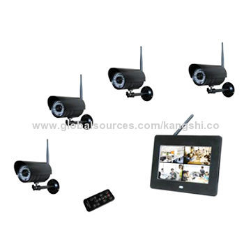 Digital Wireless Monitoring System, 4ch Cmos Weather-proof Outdoor ...