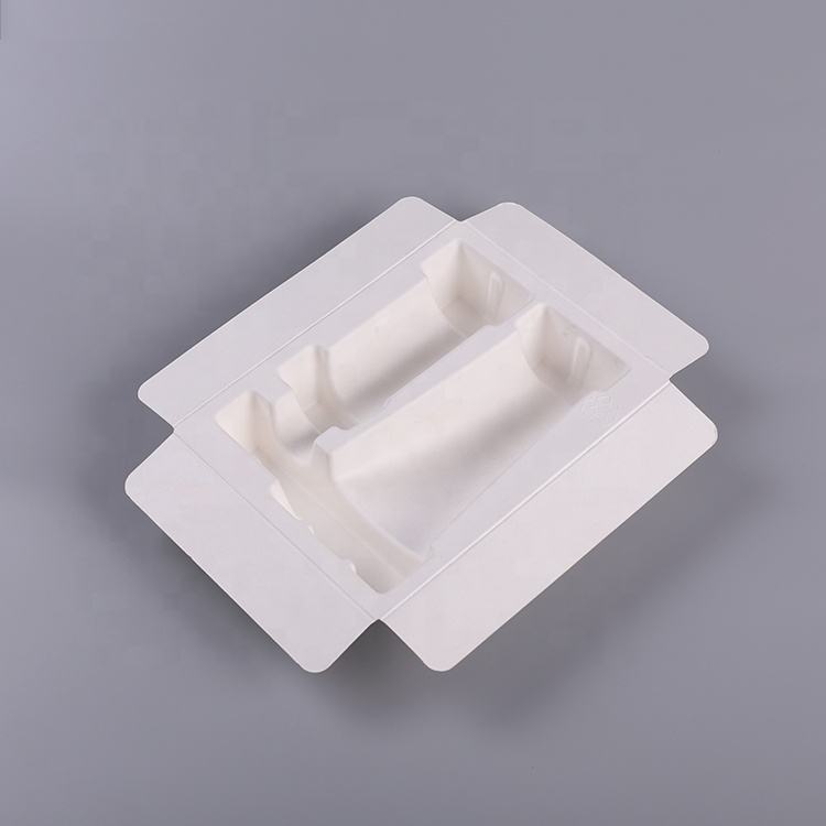 Pulp Molded Cosmetics Biodegradable Packaging Tray Inserts, High ...