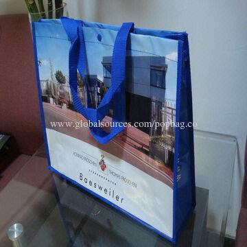 Carriage Bag, Made Of Printed Opp Film Laminated, With Nonwoven Cloth ...