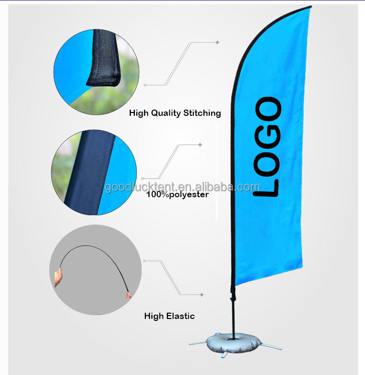 Custom Designed Outdoor Beach Flags And Teardrop Banners With Logo For ...