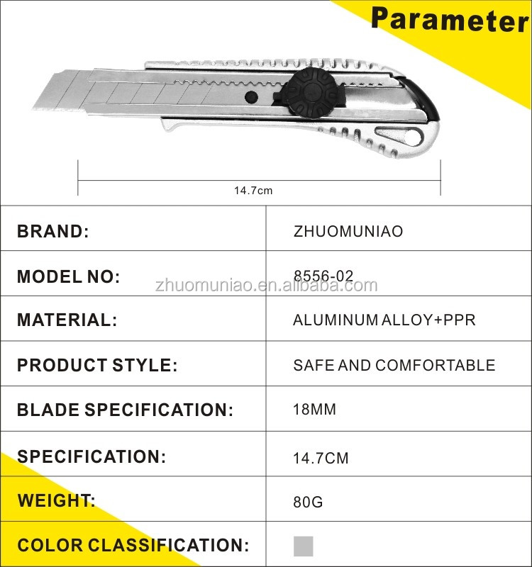 Multi-function Smooth Sliding Blade Aluminum Alloy Utility Knife ...