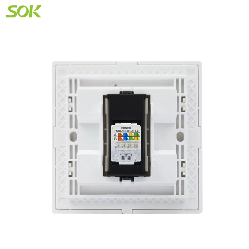 Rj45 Lan Socket Outlet 1gang Outlet Power Supply, High Quality Rj45 Lan ...