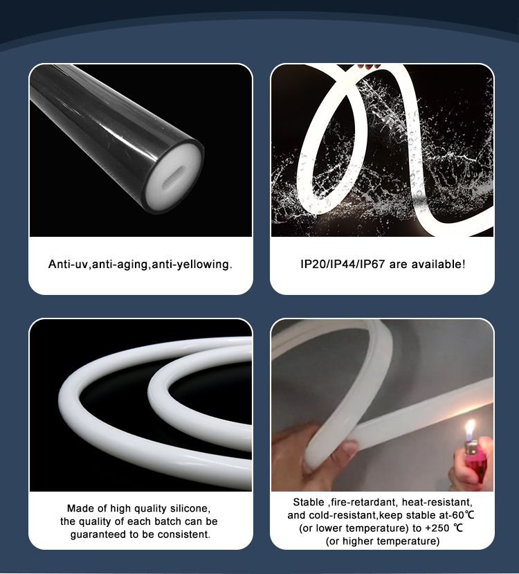 12v Ip65 Warm White Smd2835 Color Change Rgb Flexible Led Neon Flex ...