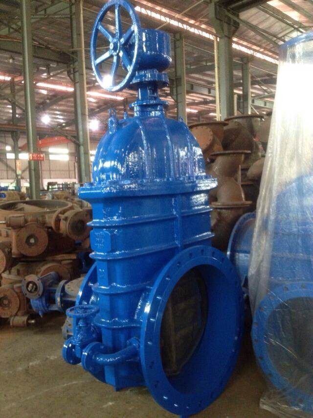 40 Inch Resilient Seated Gate Valve With Gearbox Operation - Din F4 ...