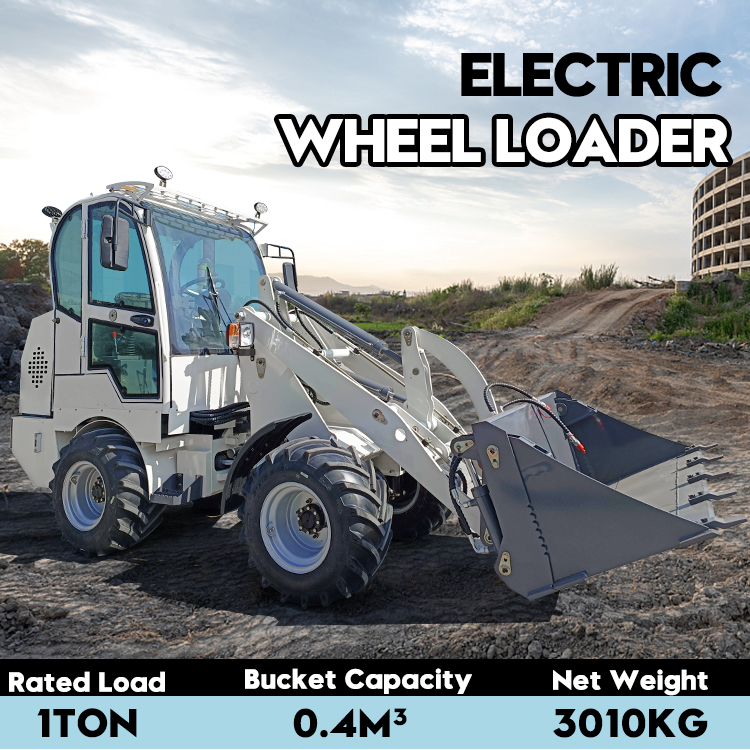 Baterai Loader Kecil 1ton Elektrik Mini Wheel Loader, kualitas tinggi ...
