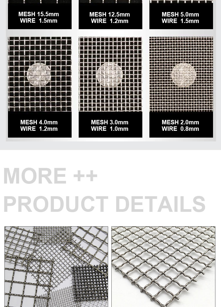 Crimped Wire Mesh Screen: 304, 316, 316l Stainless Steel, 1mm-2mm Holes ...