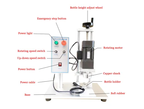 Desk Automatic Cap Capping Machine Round Caps Auto Screw Capper Device ...