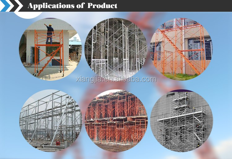 Galvanized H-frame Scaffold Main Structure With Hdg For Safe Building ...