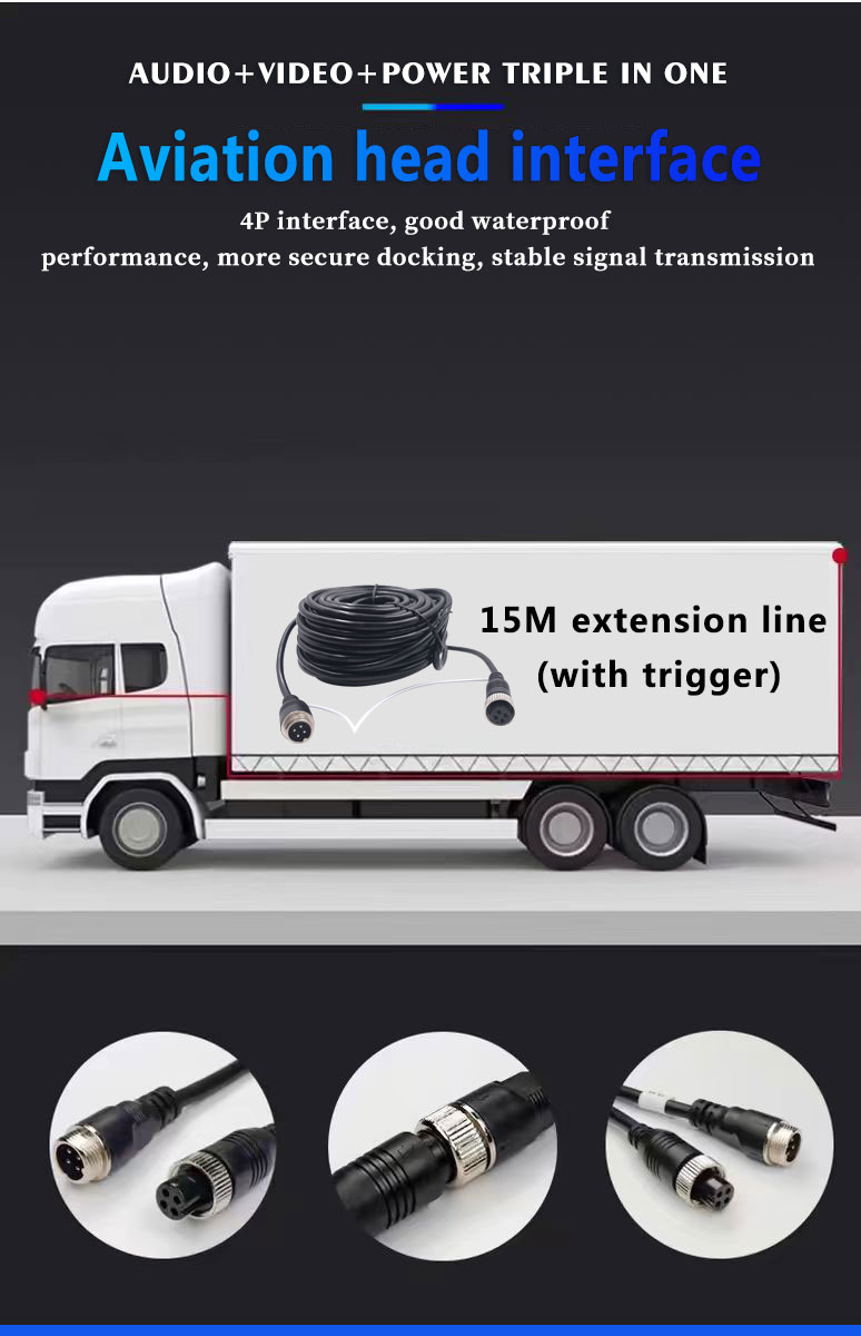 2ch Truck/taxi Monitoring System - 7-inch Display With Tf Card Storage ...