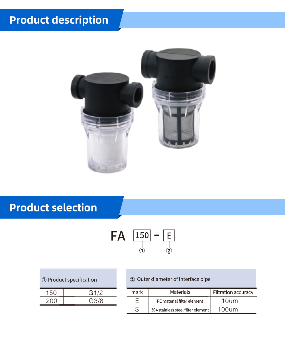 Vacuum Filter Fa Series Pneumatic Filter, High Quality Vacuum Filter Fa ...