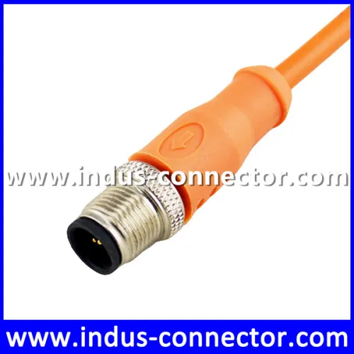Orange Color M12 D Code Normal Temperature Cable For Auto, High Quality ...